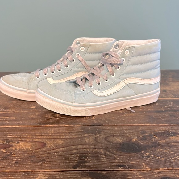 Vans | Shoes | Vans Light Blue High Tops | Poshmark
